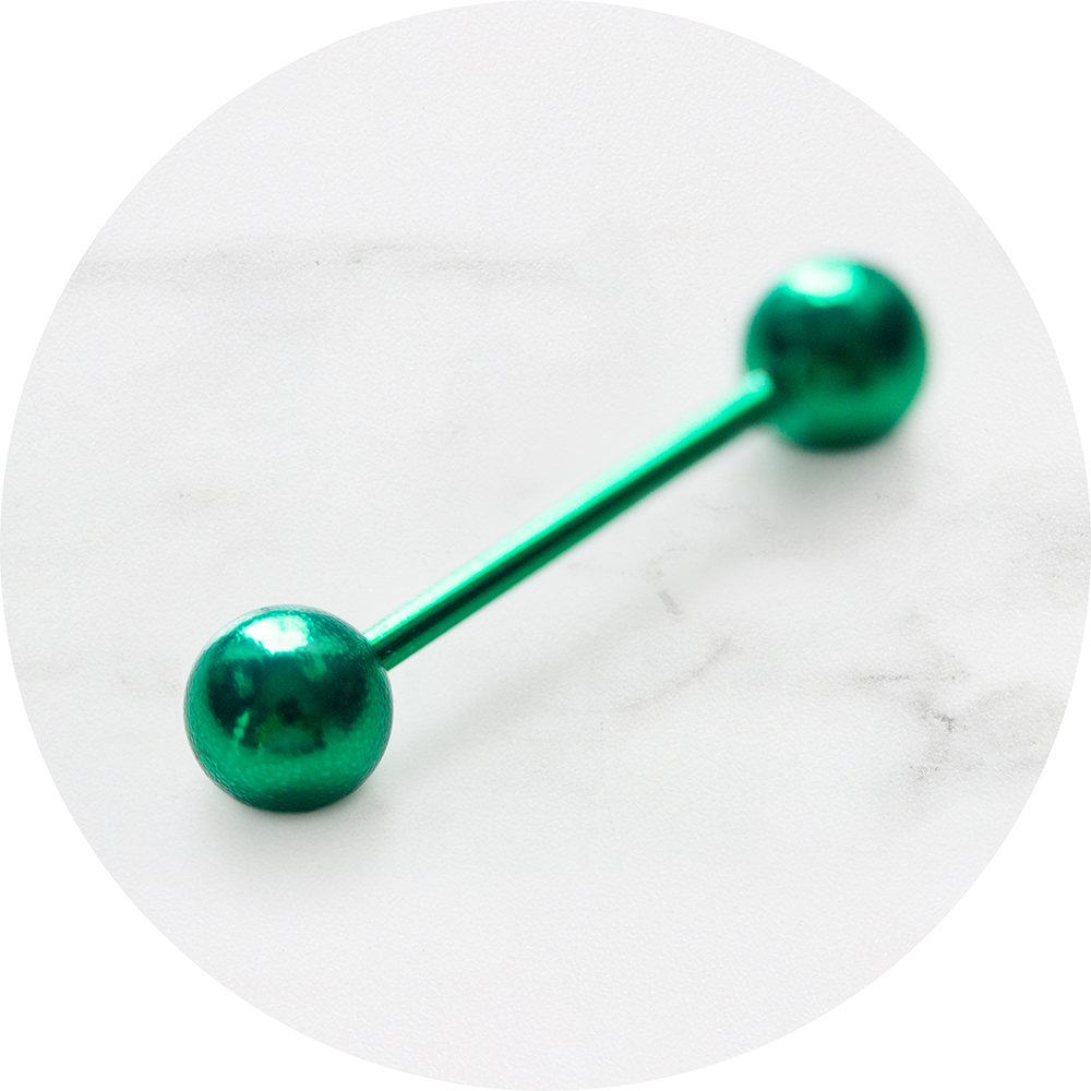 Tongpiercing groen - MY Cellini
